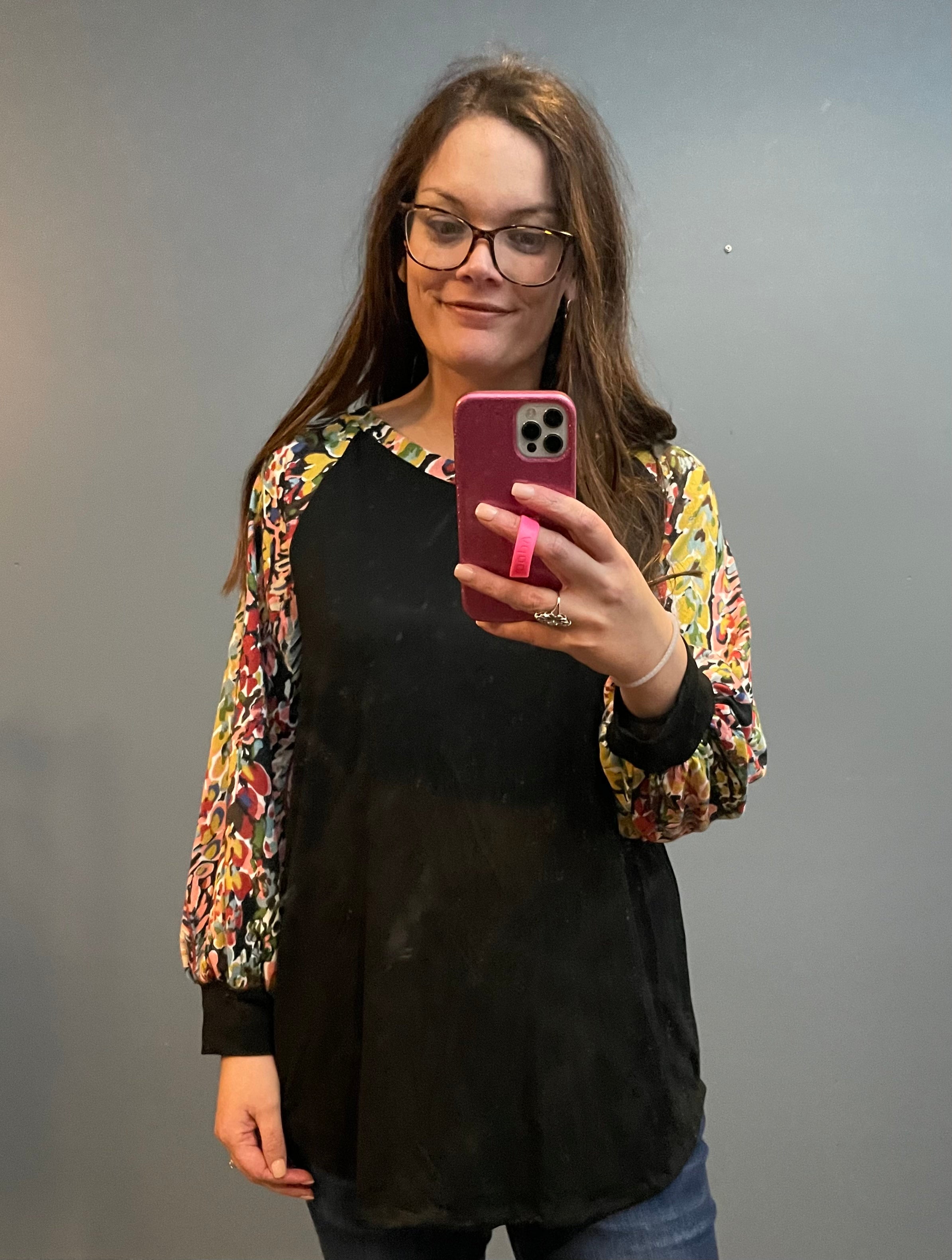Floral Me Arms Top The Pearly Peacock
