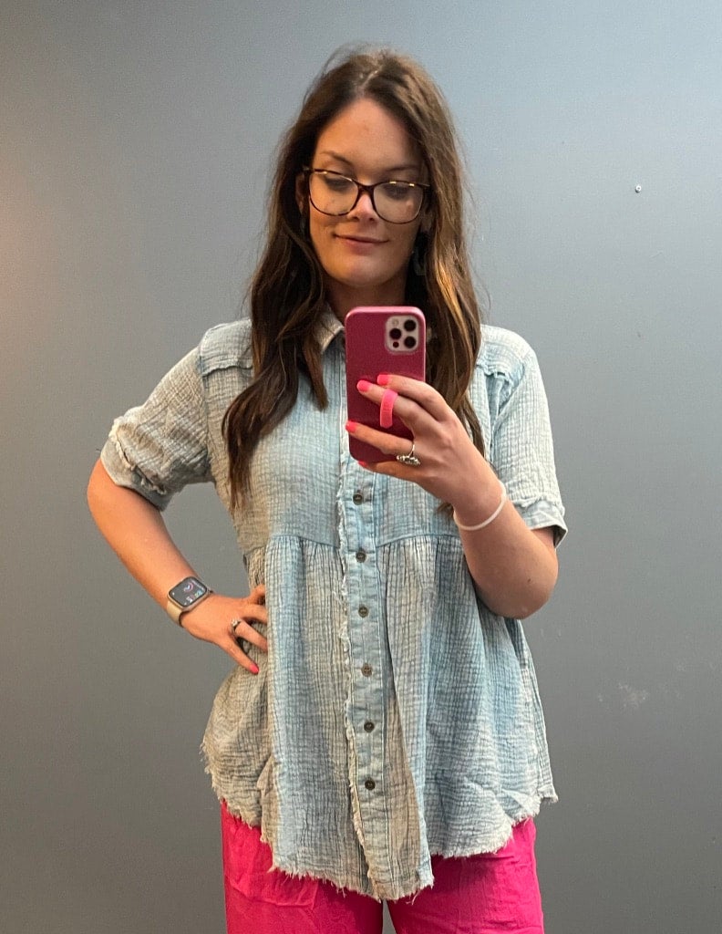 Faded Blue Buttons | The Pearly Peacock